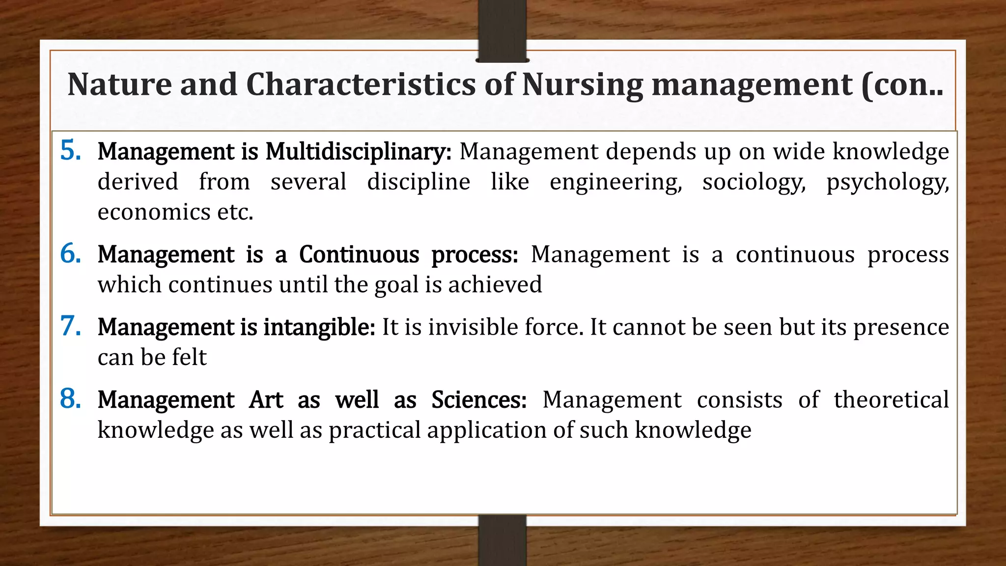 Introduction nursing administration & management | PPTX
