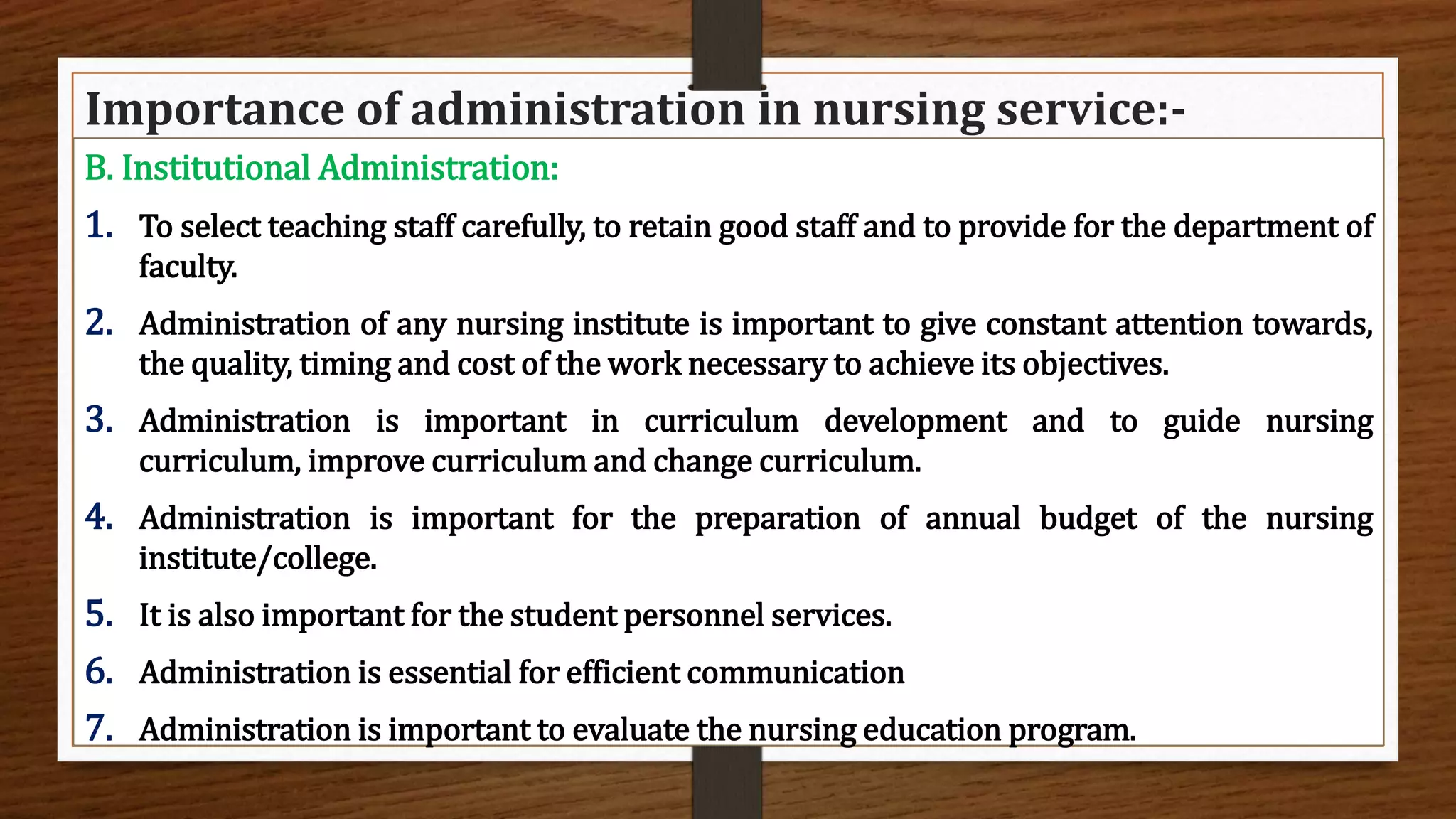 Introduction nursing administration & management | PPTX