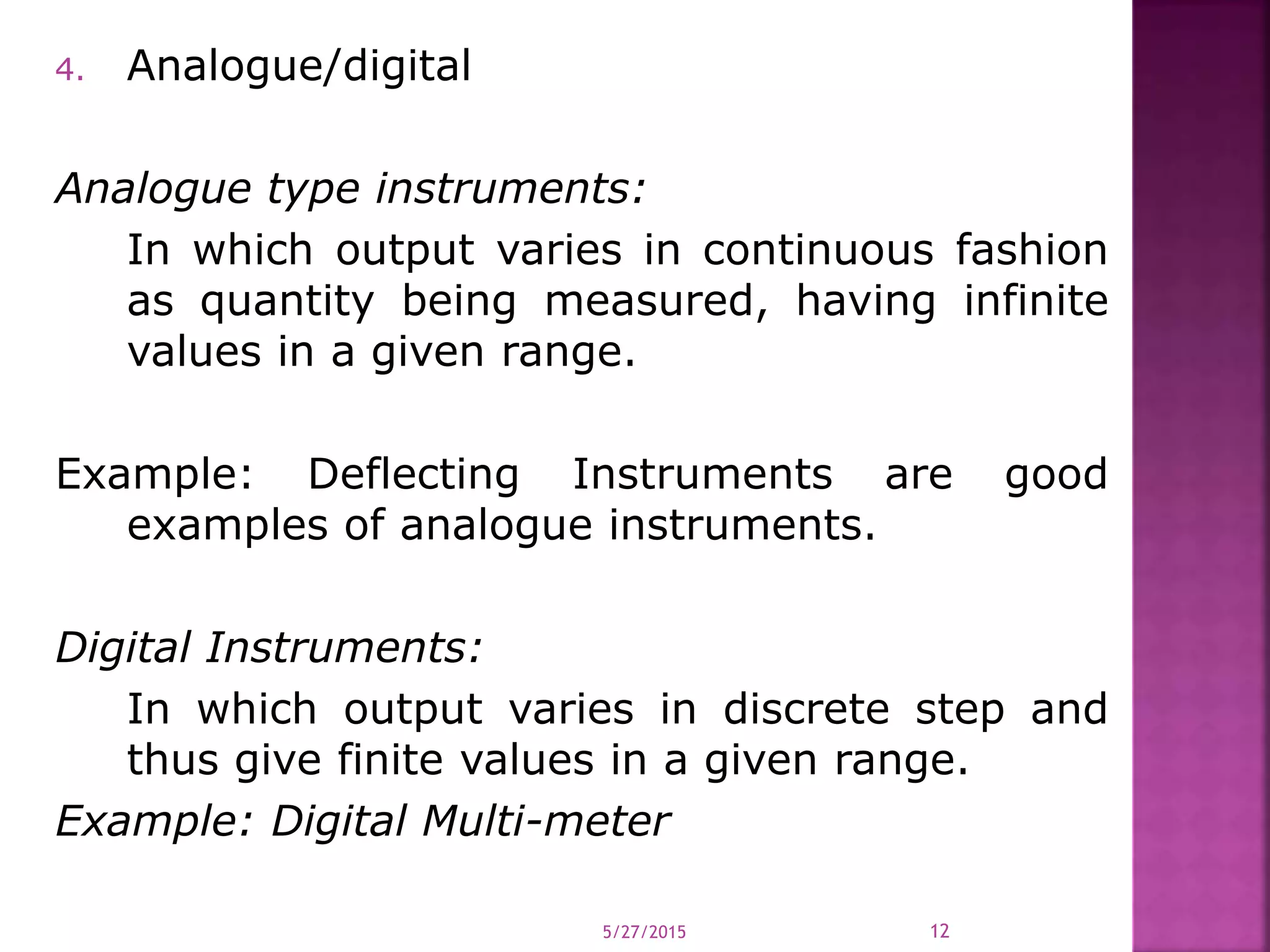 Introduction, advantages of electronic instrumentation, instrument ...