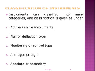 Introduction, advantages of electronic instrumentation, instrument ...