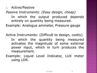 Introduction, advantages of electronic instrumentation, instrument ...