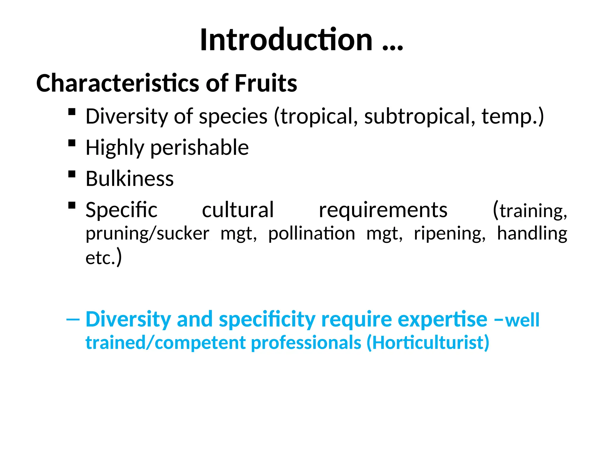 Introduction to fruit production and processing | PPT
