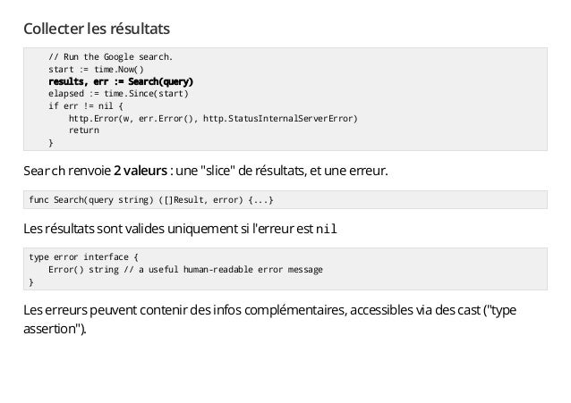 Introduction au langage Go Introduction au langage Go