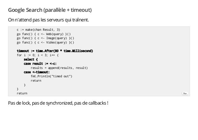 Introduction au langage Go Introduction au langage Go