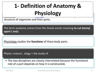 Introduction =Anatomy & Physiology | PPSX
