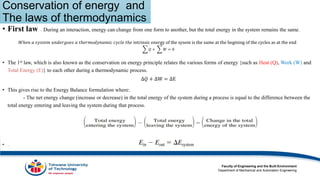 Introduction and 1st Laws of Thermodynamic - UNIT 3.pptx