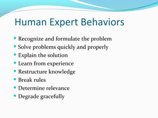 Introduction and architecture of expert system | PPT