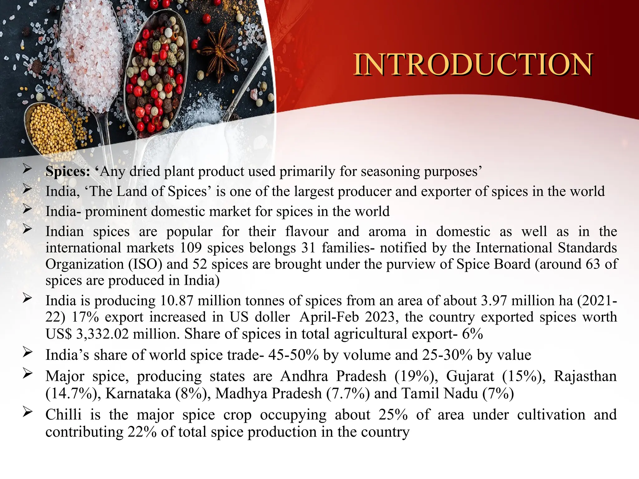 Classification of Spices and flavours Technology ppt | PPT