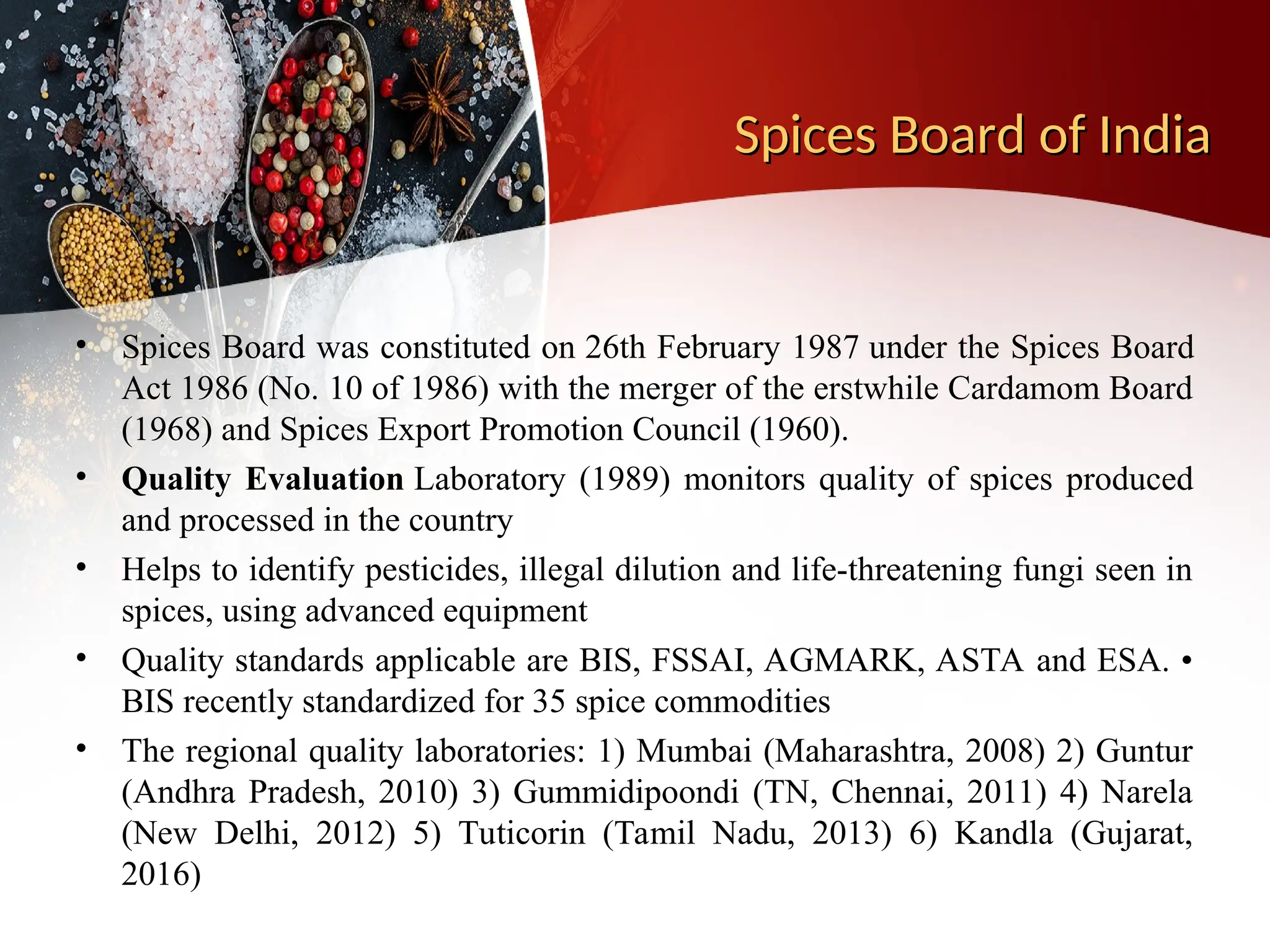 Classification of Spices and flavours Technology ppt | PPT