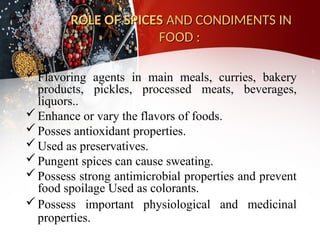 Classification of Spices and flavours Technology ppt | PPT