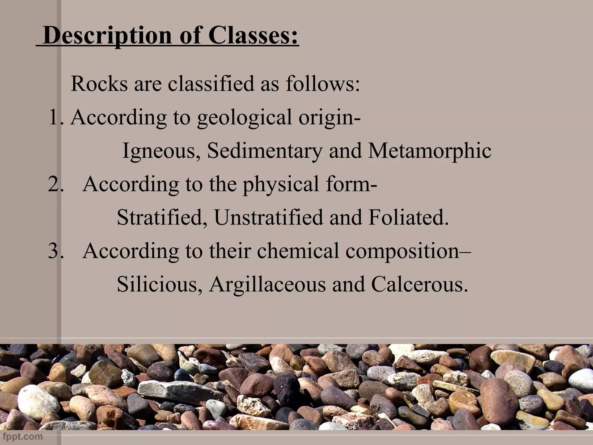 Introduction and classification of rocks | PPT