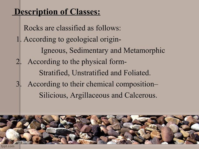 Introduction and classification of rocks | PPT