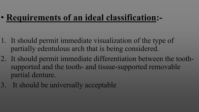 Introduction and Classification RPD | PPTX | Dental Health | Diseases ...