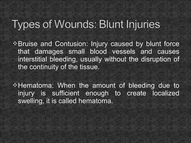 Classification of wounds | PPT | Death, Injury, or Military Conflict ...