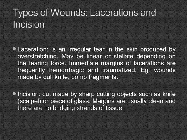 Classification of wounds | PPT | Death, Injury, or Military Conflict ...