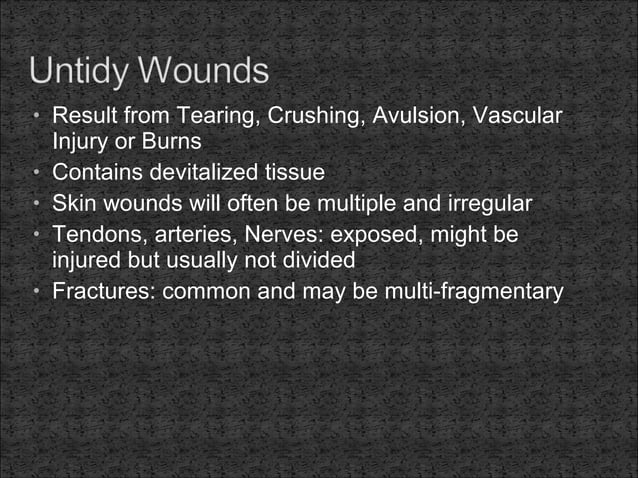 Classification of wounds | PPT | Death, Injury, or Military Conflict ...