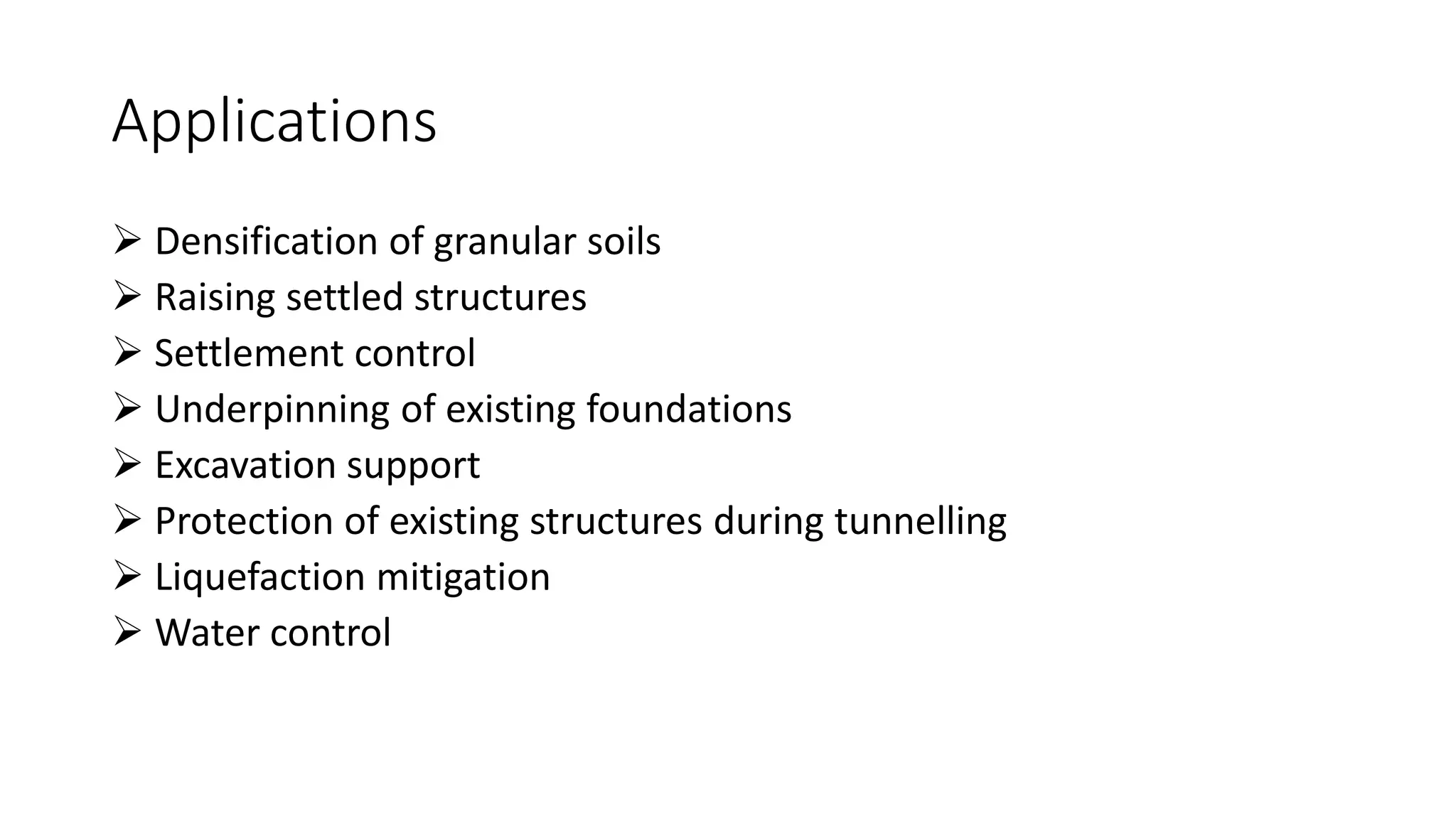 Introduction and comparison of ground improvement techniques | PPTX