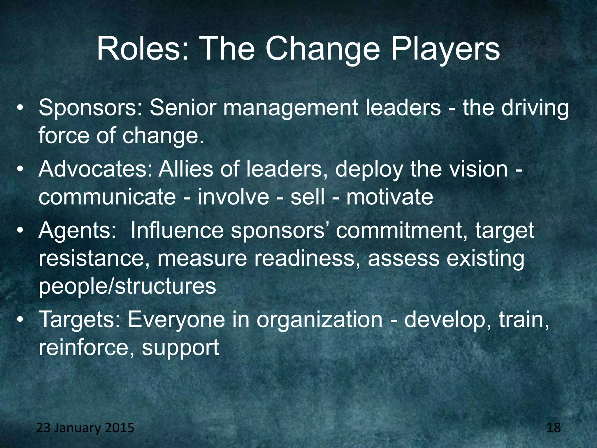 Introduction and concepts of change, nature, forces and types of change ...