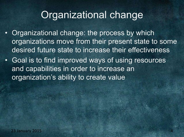 Introduction and concepts of change, nature, forces and types of change ...
