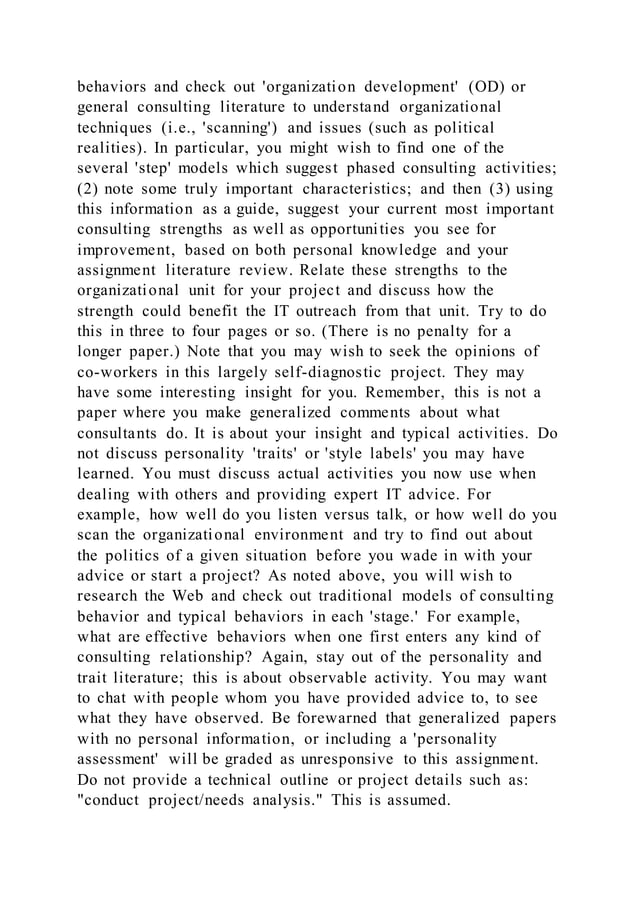 Introduction and defining the msitm capstone course requirements | PDF