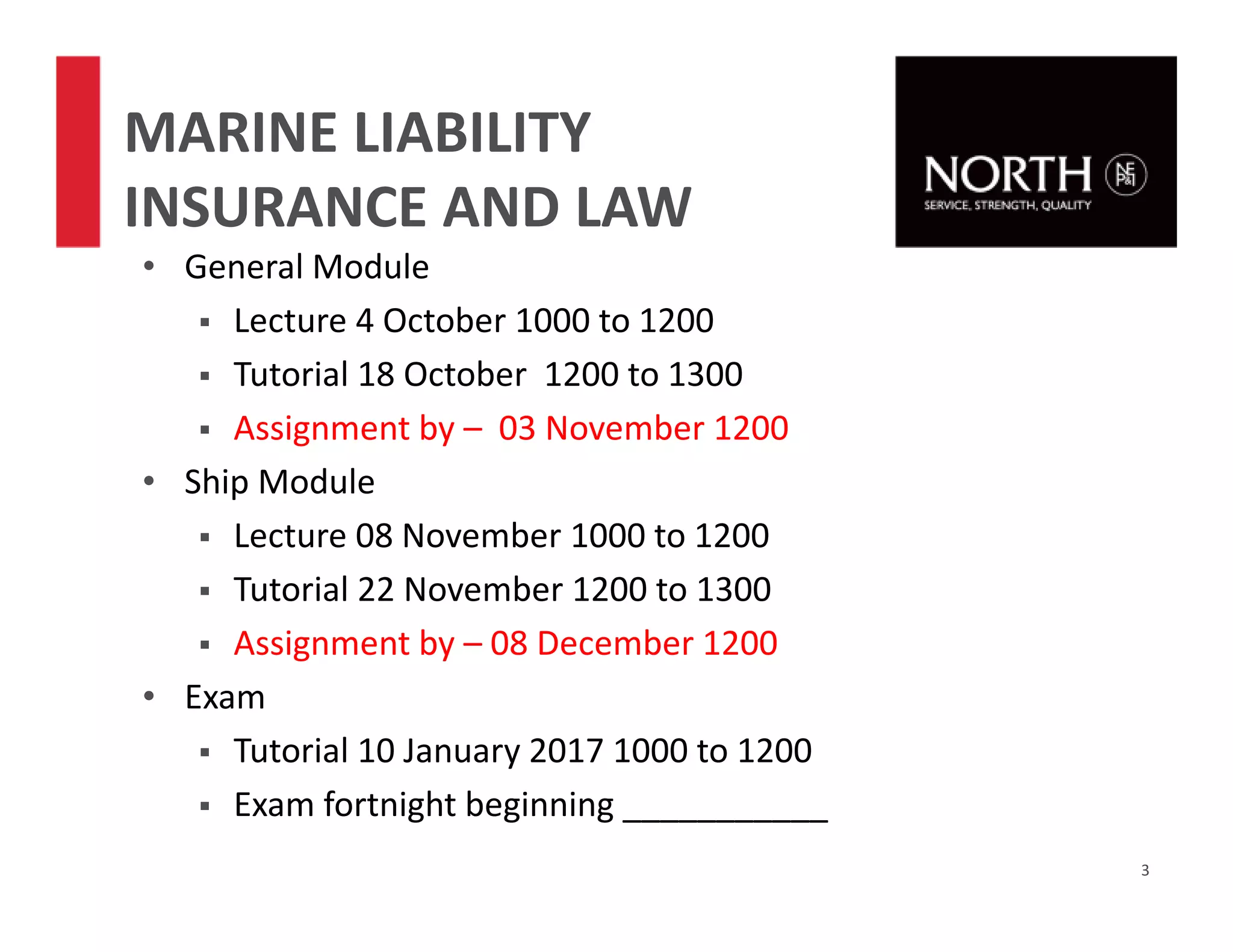 Marine Insurance Lecture | PDF