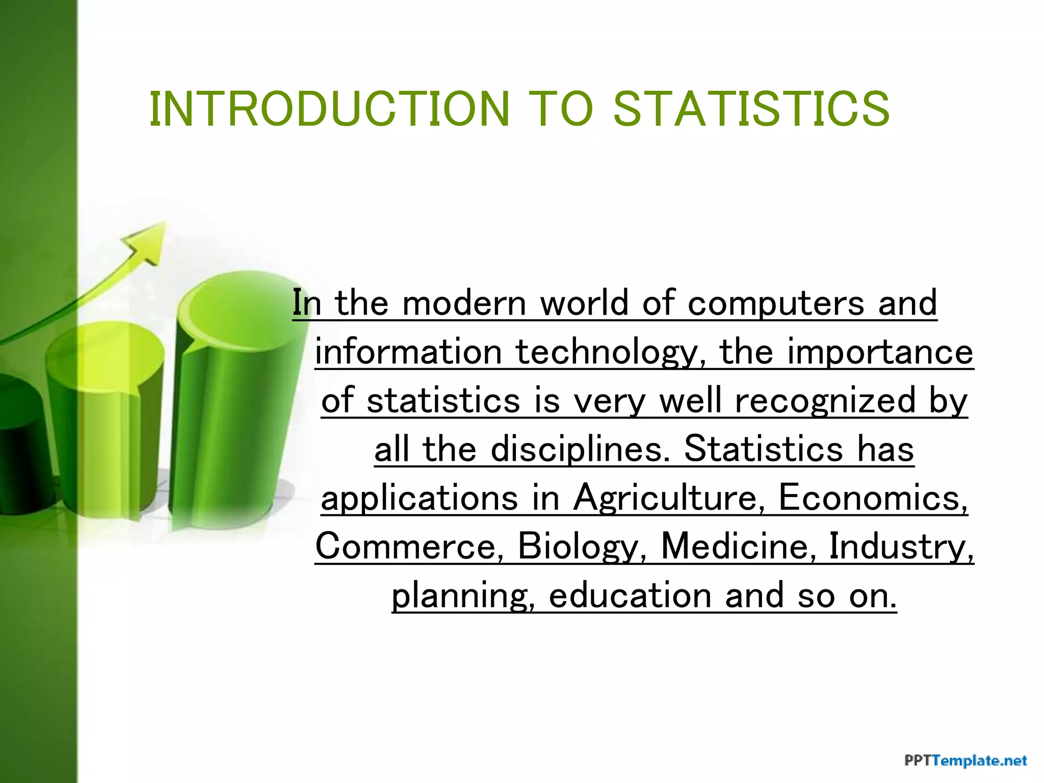 Introduction to statistics and graphical representation | PPT