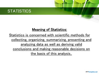Introduction to statistics and graphical representation | PPT