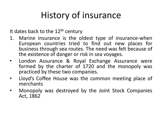 Introduction and history of insurance in India | PPTX