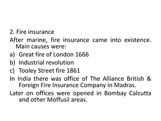 Introduction and history of insurance in India | PPTX