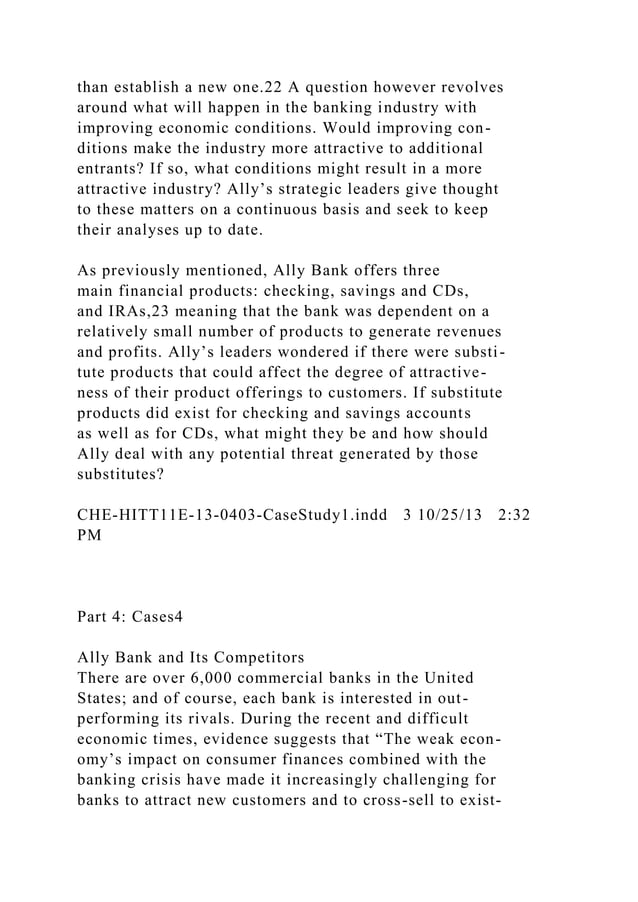 Introduction and HistoryAlly Bank, a subsidiary of Ally Fina.docx
