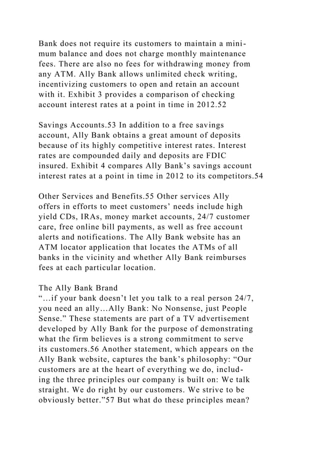 Introduction and HistoryAlly Bank, a subsidiary of Ally Fina.docx