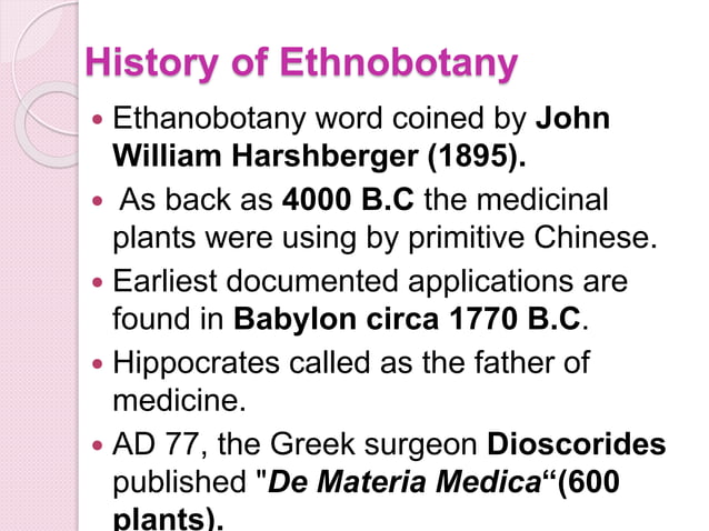 Introduction and history of Ethnobotany.pptx