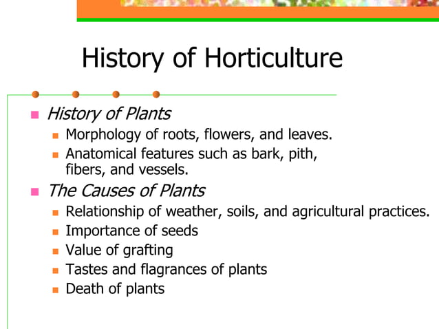 introduction_and_history_of_horticulture.ppt | Gardening | Home & Garden