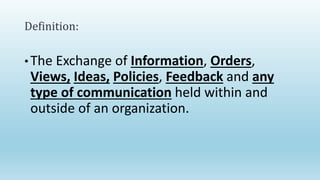 Introduction and History of Organizational Communication | PPTX