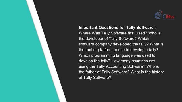 Introduction and history of tally accounting software | PPTX | Business ...