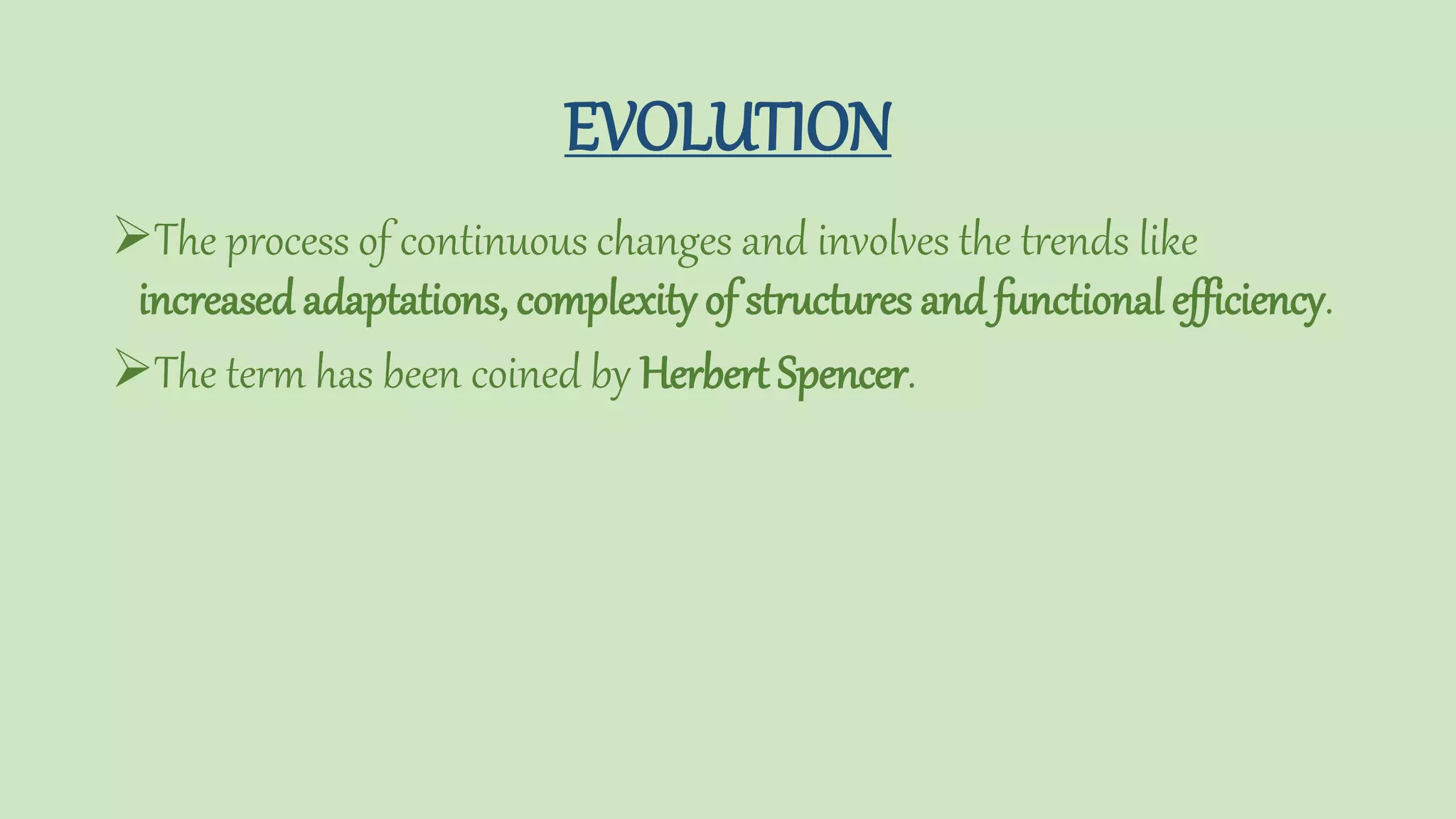 Introduction and importance of biological evolution | PPTX