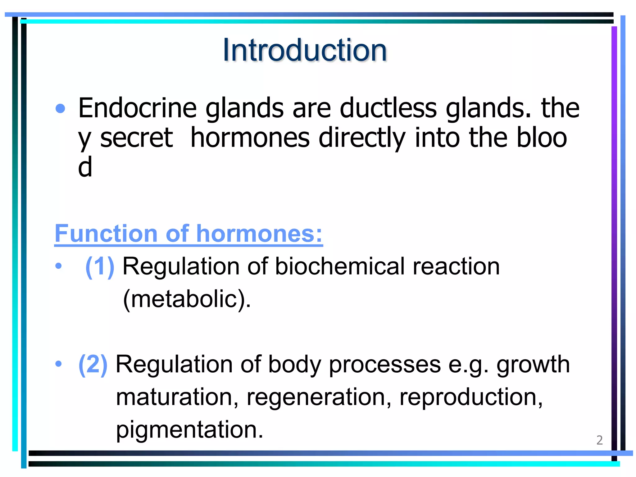 Introduction to endocrine system and pituitary gland | PPTX
