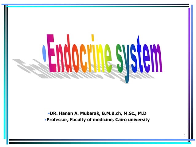 Introduction to endocrine system and pituitary gland | PPT