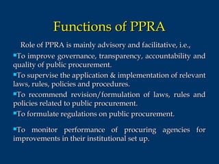 Introduction and ppra ord & Rules | PPT