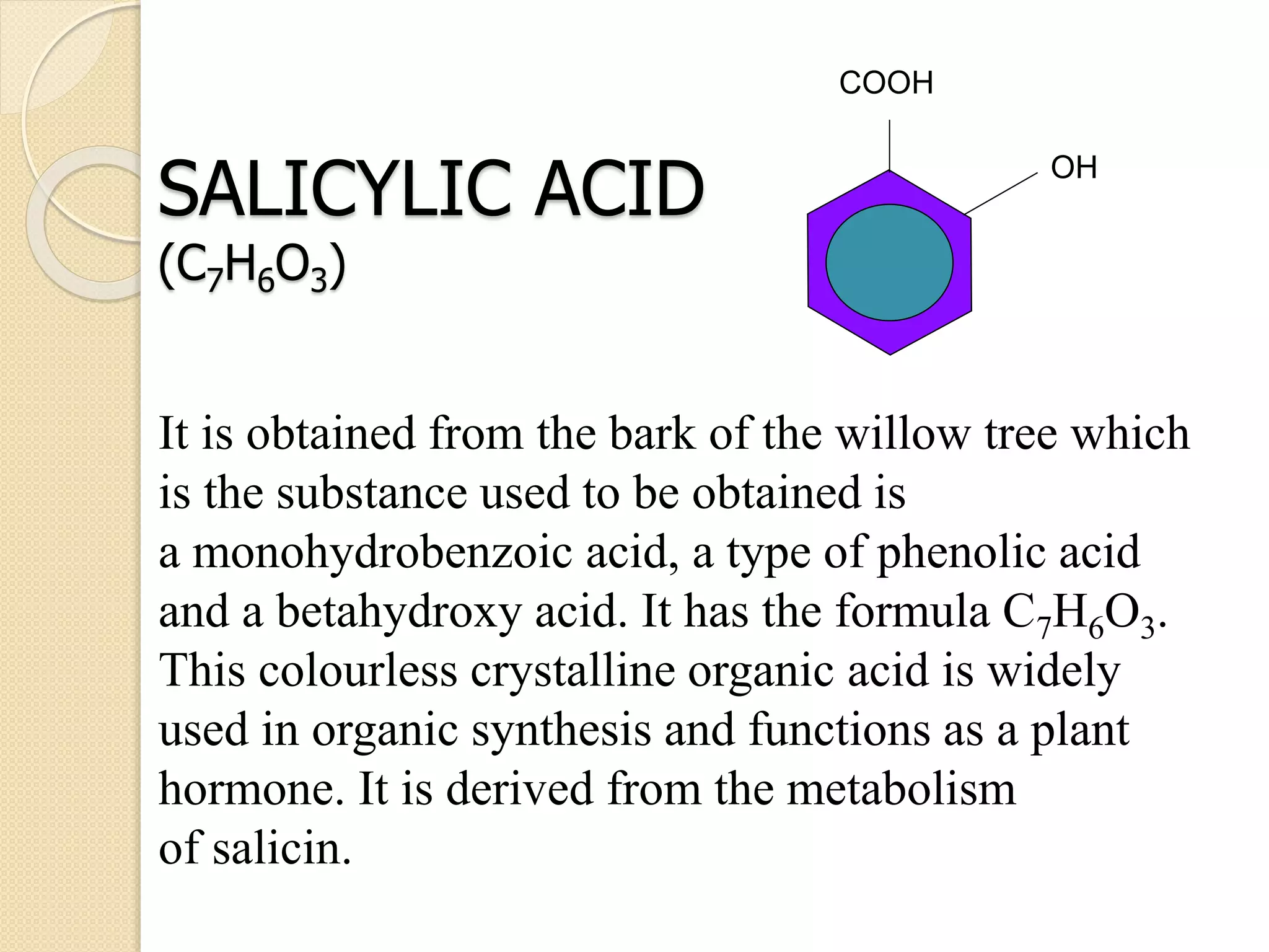 Introduction and preparation of salicylic acid (1) | PPTX