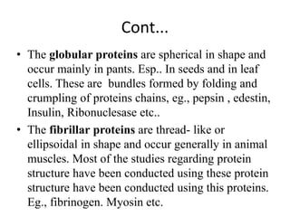Introduction and properties of protein | PPTX