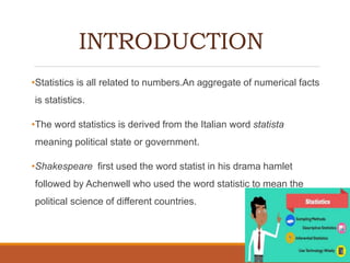 Introduction and scope of statistics | PPTX