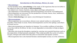 microbiology Introduction and scope | PPTX