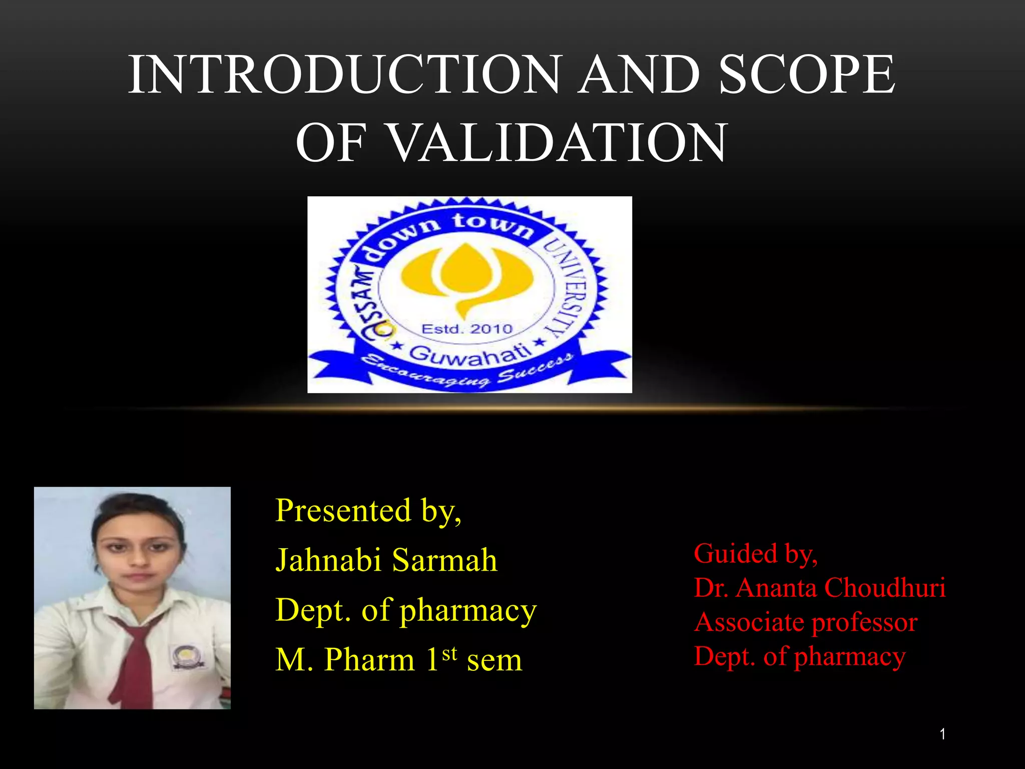 Introduction and scope of validation | PPTX