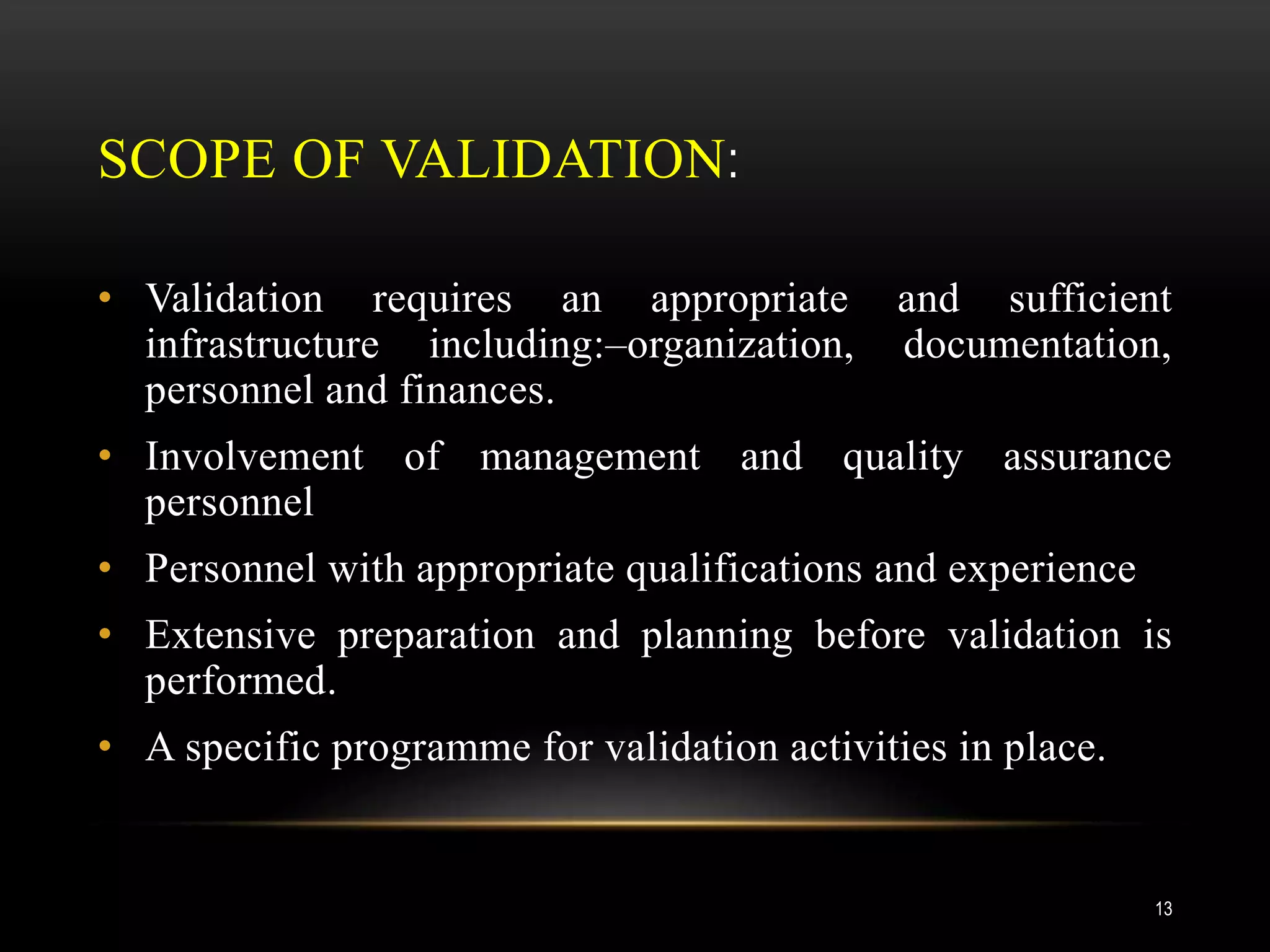 Introduction and scope of validation | PPTX