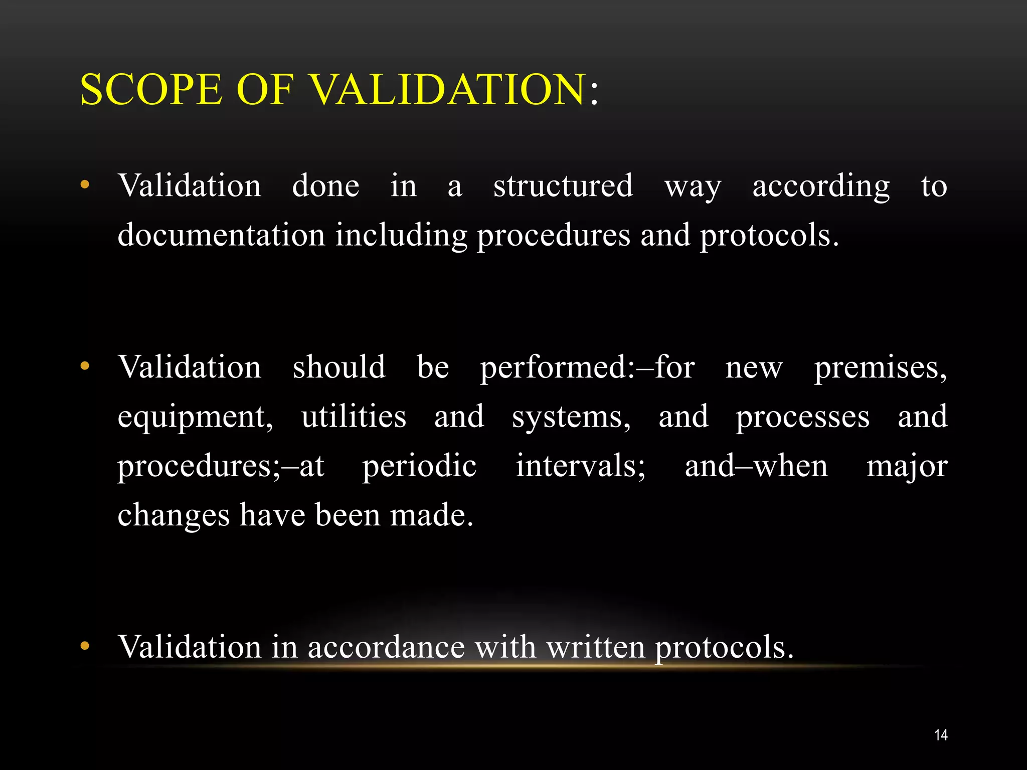 Introduction and scope of validation | PPTX