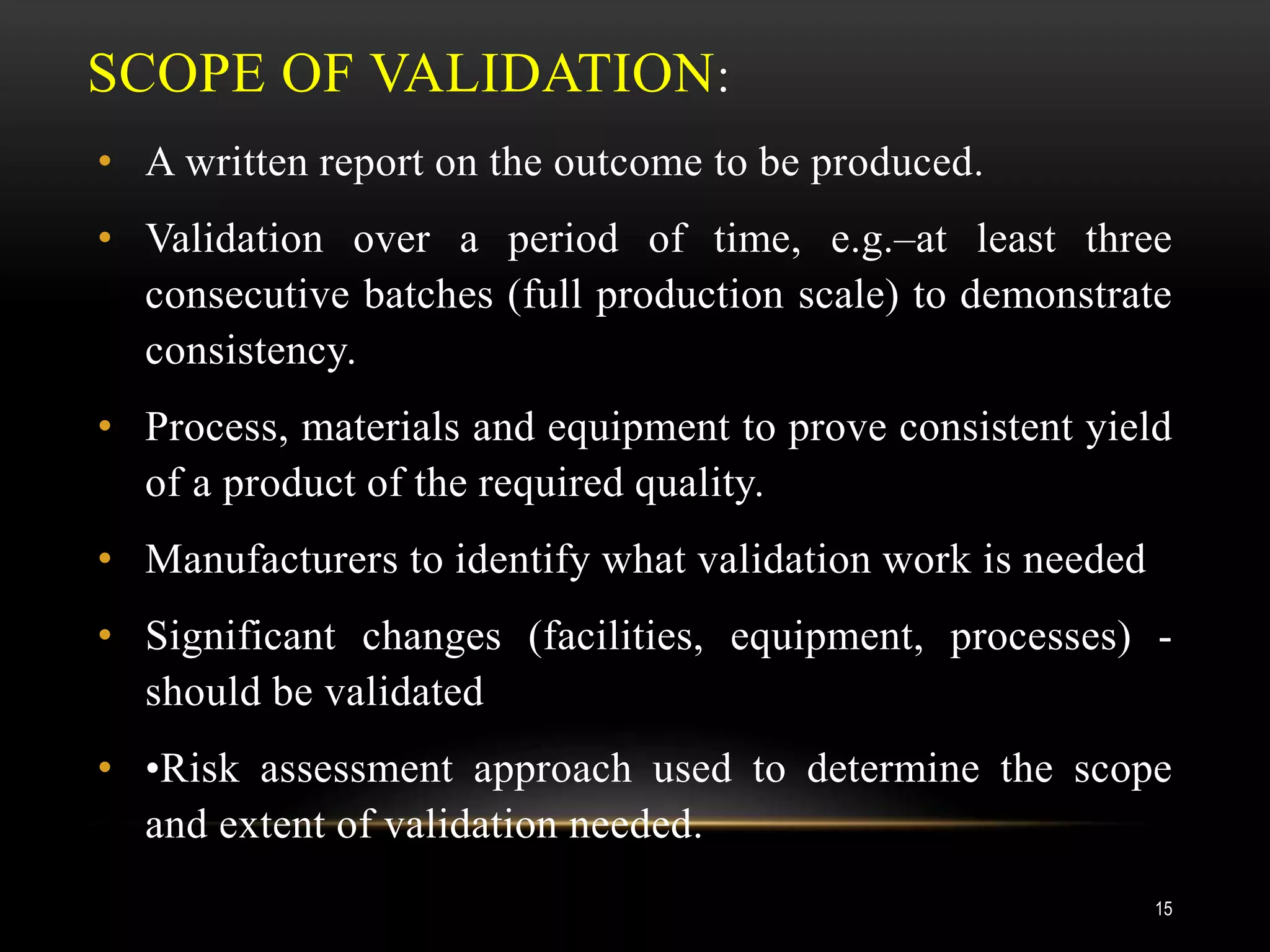 Introduction and scope of validation | PPTX