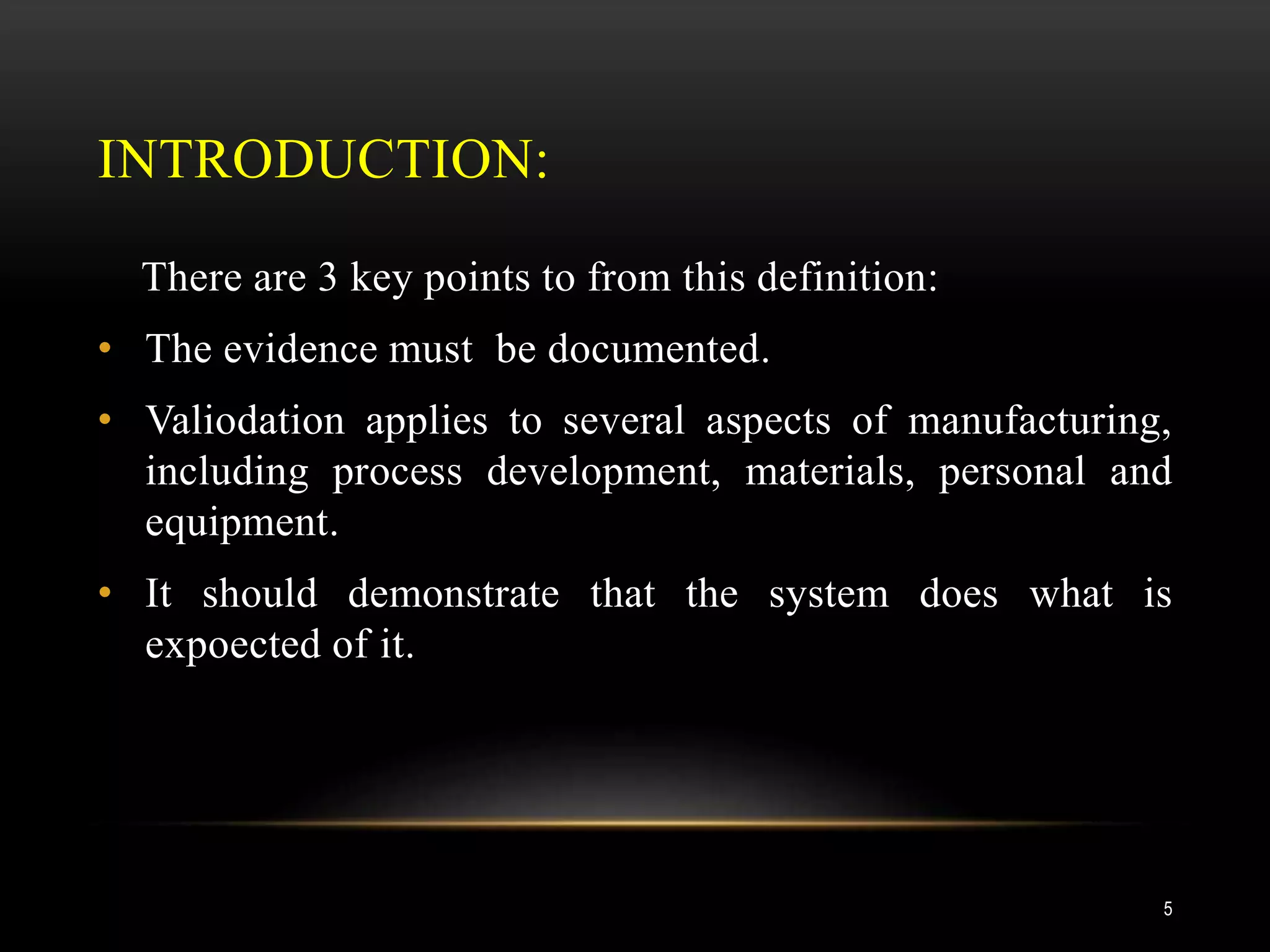 Introduction and scope of validation | PPTX