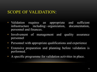Introduction and scope of validation | PPTX