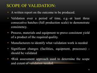 Introduction and scope of validation | PPTX